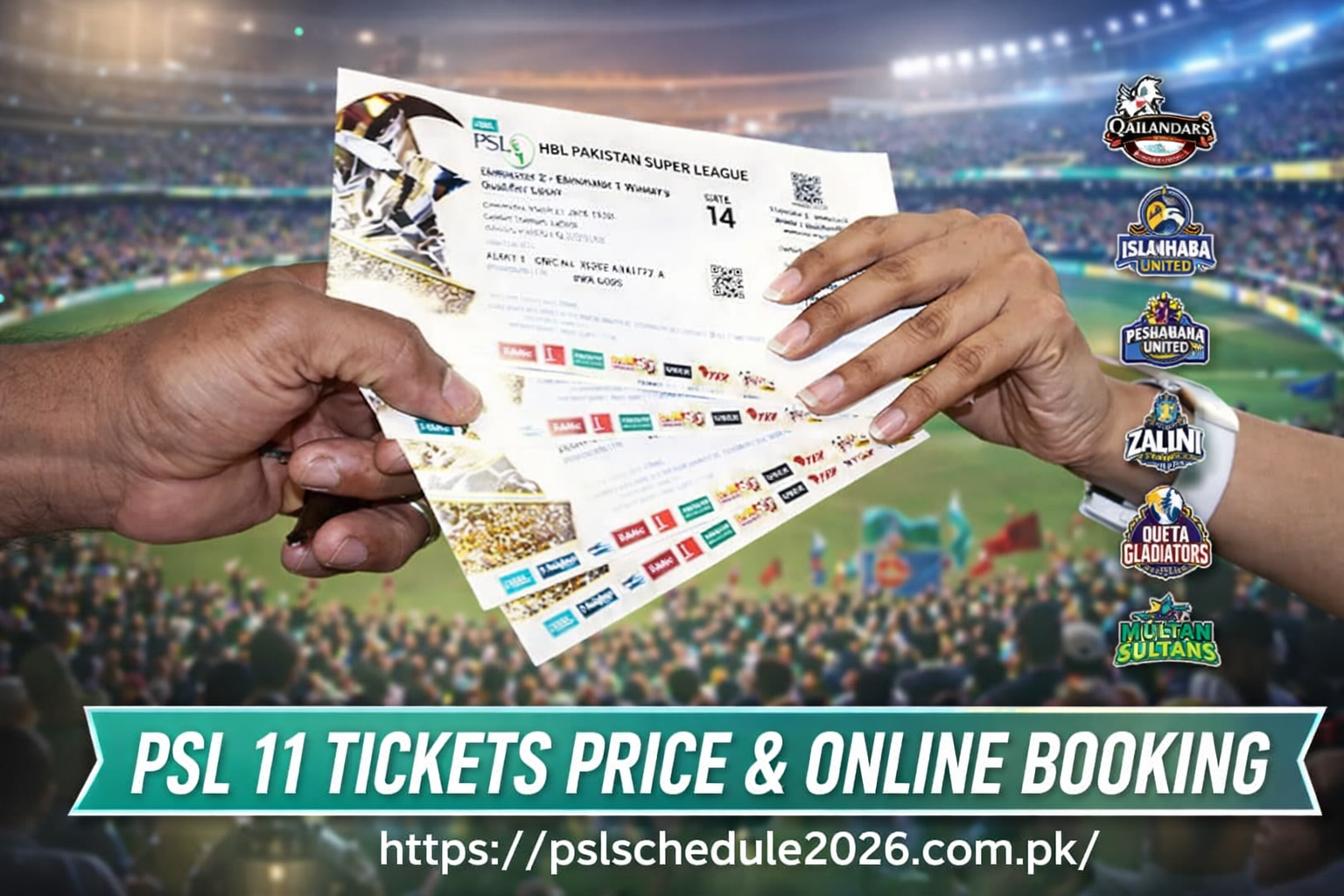 PSL 11 Tickets Price and TCS Online Booking 2026